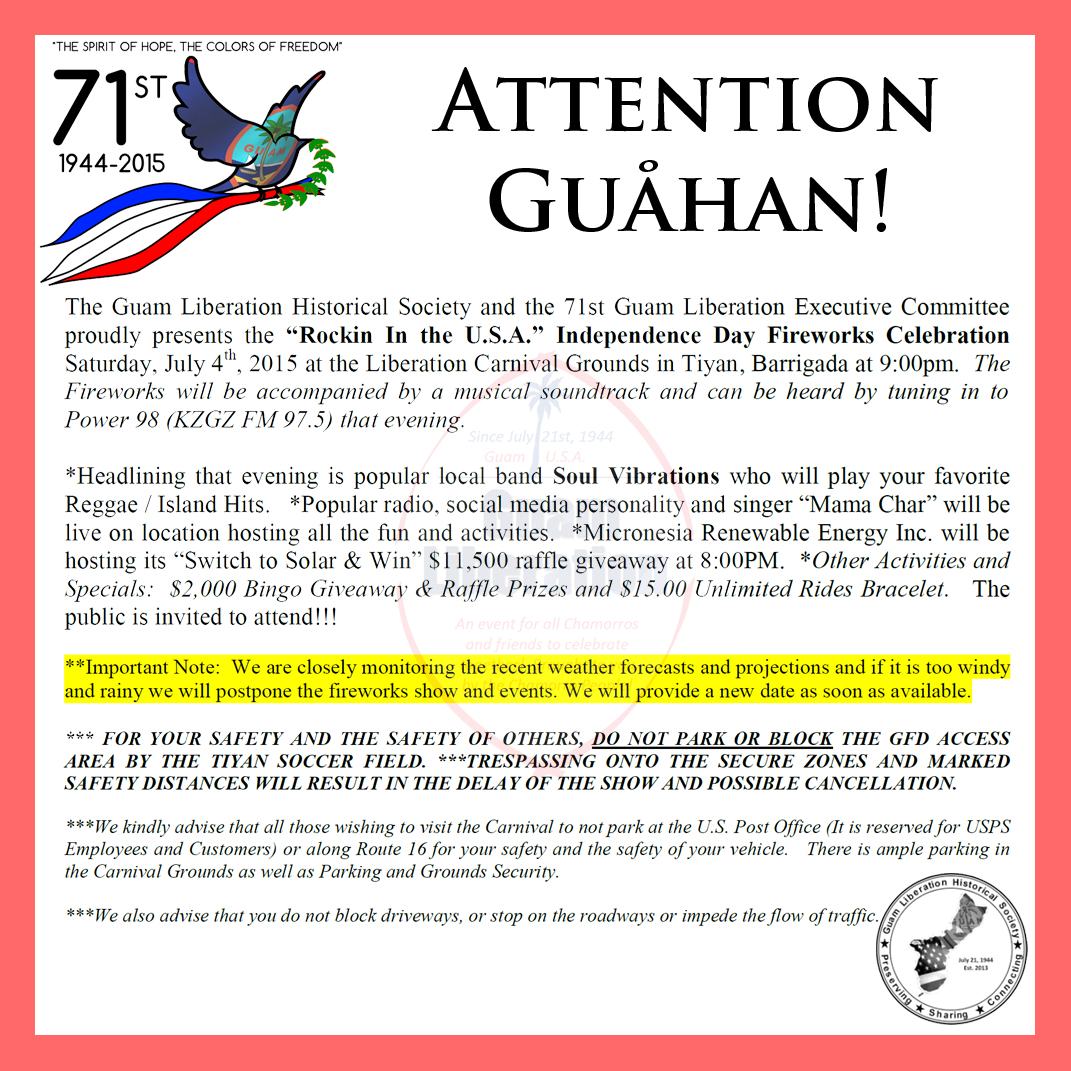 Attention Guåhan! | Guam Liberation